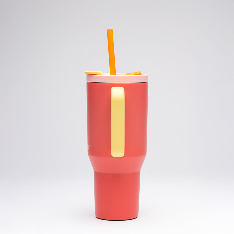 Rio 950 ml Pink Papaya | Tumbler with telescopic straw | Kambukka ...