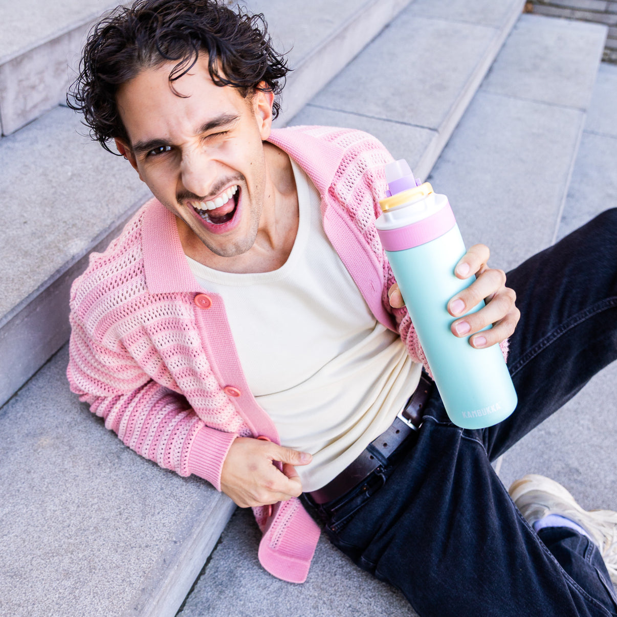 Lagoon Insulated 600 ml Ice Pop | Insulated water bottle with straw lid ...